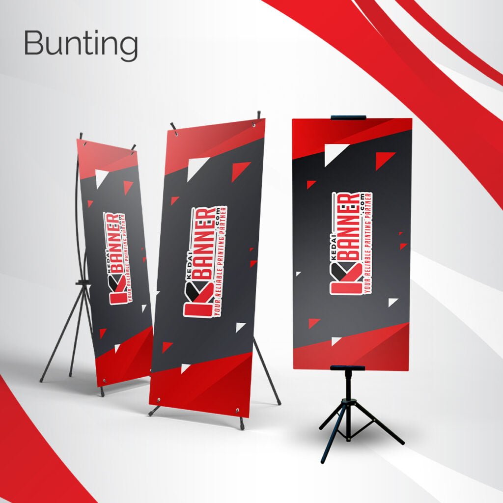 BUNTING CUSTOM SIZE – Kedai Banner dot com